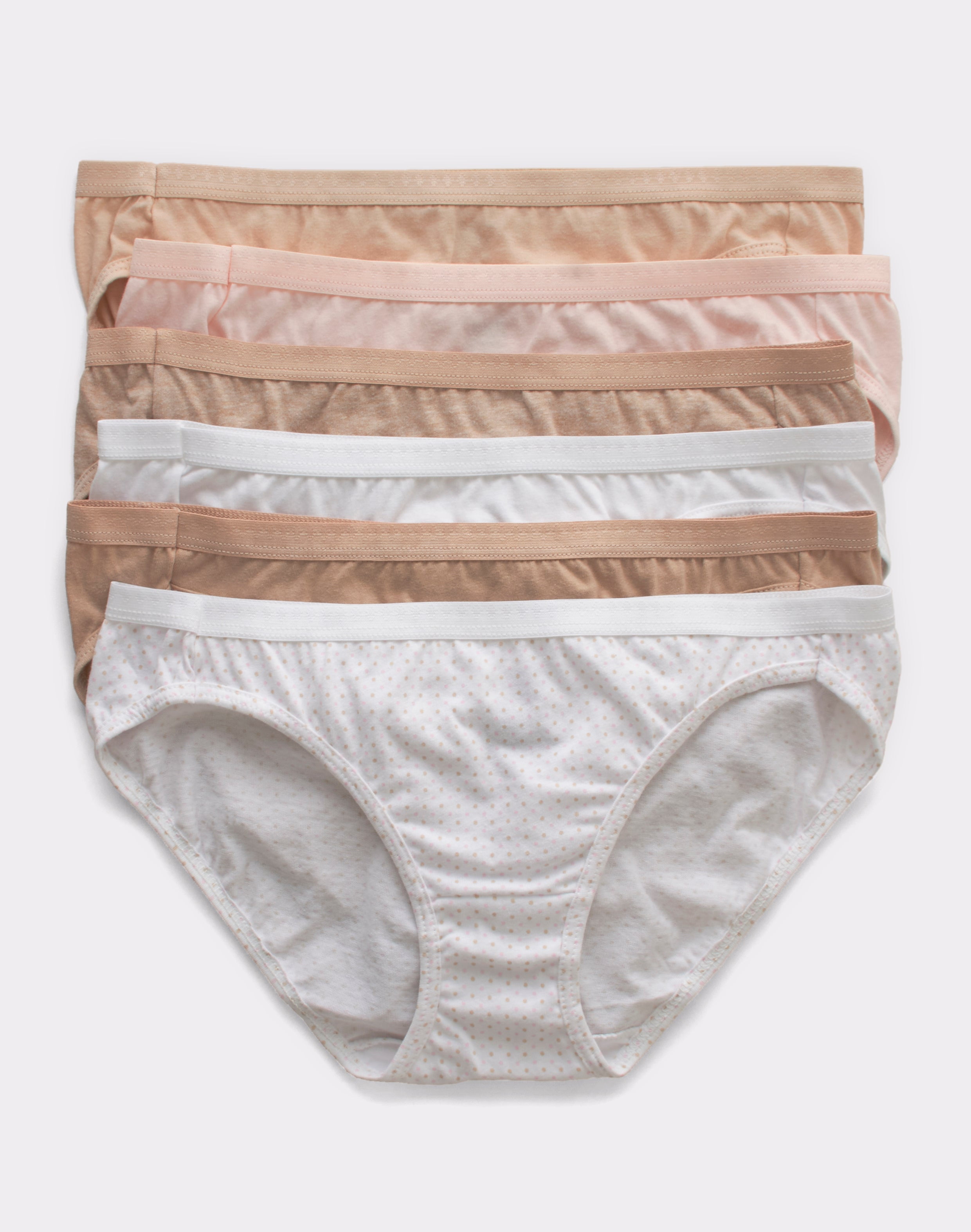 Hanes Ultimate Bikini 6 Pack Womens Underwear Breathable Cotton