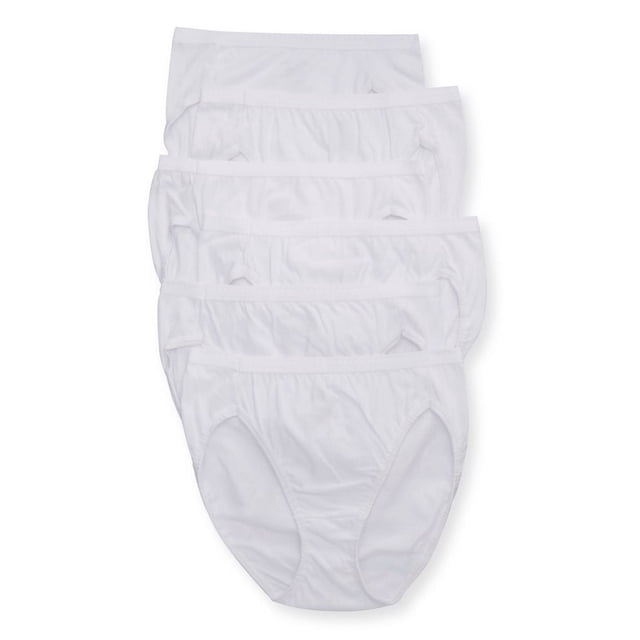 Hanes Ultimate Womens Hi Cut Briefs Cotton Panties With Cool Comfort