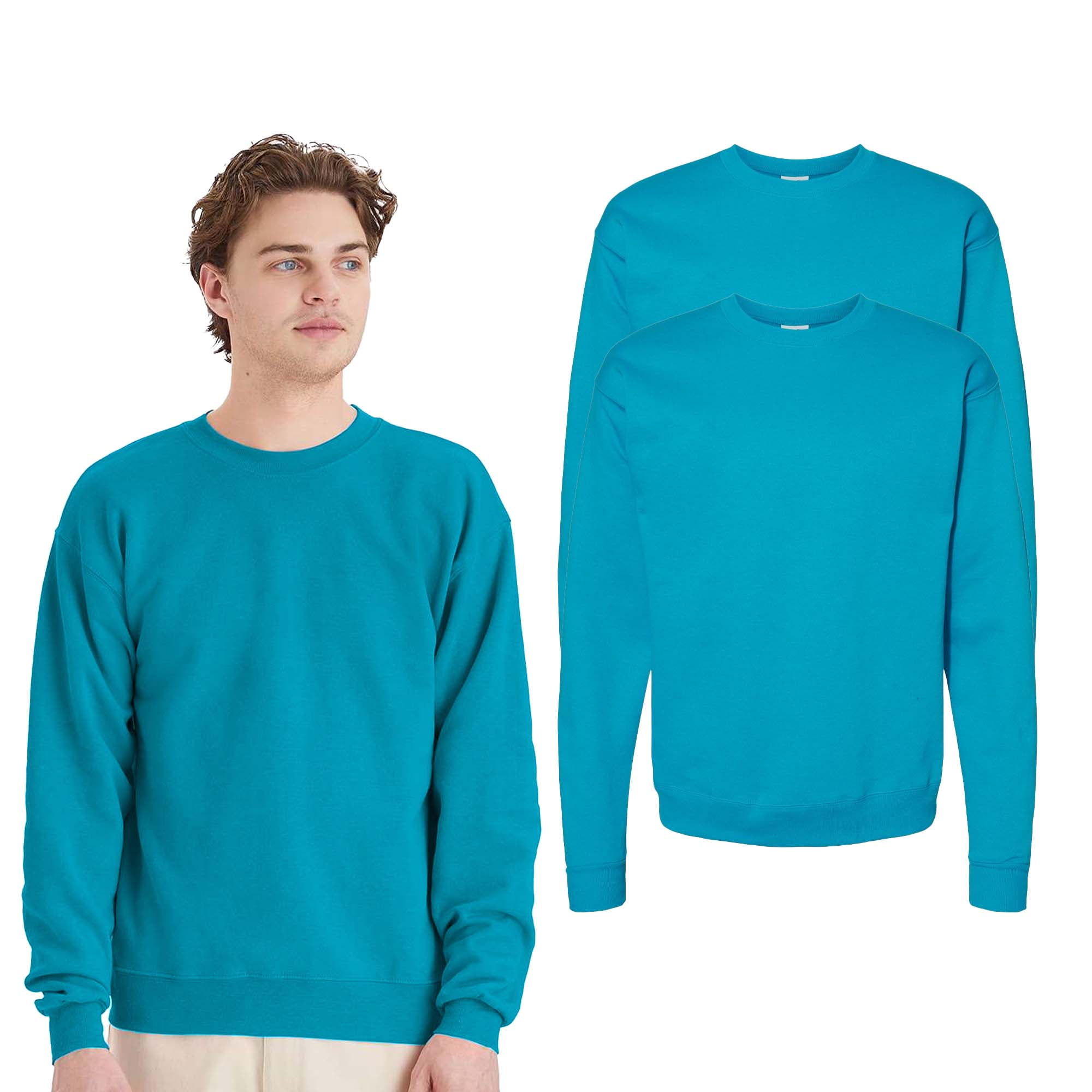 Hanes High Visibility Sweatshirt 7.8 Oz, Ecosmart Crewneck Fleece ...