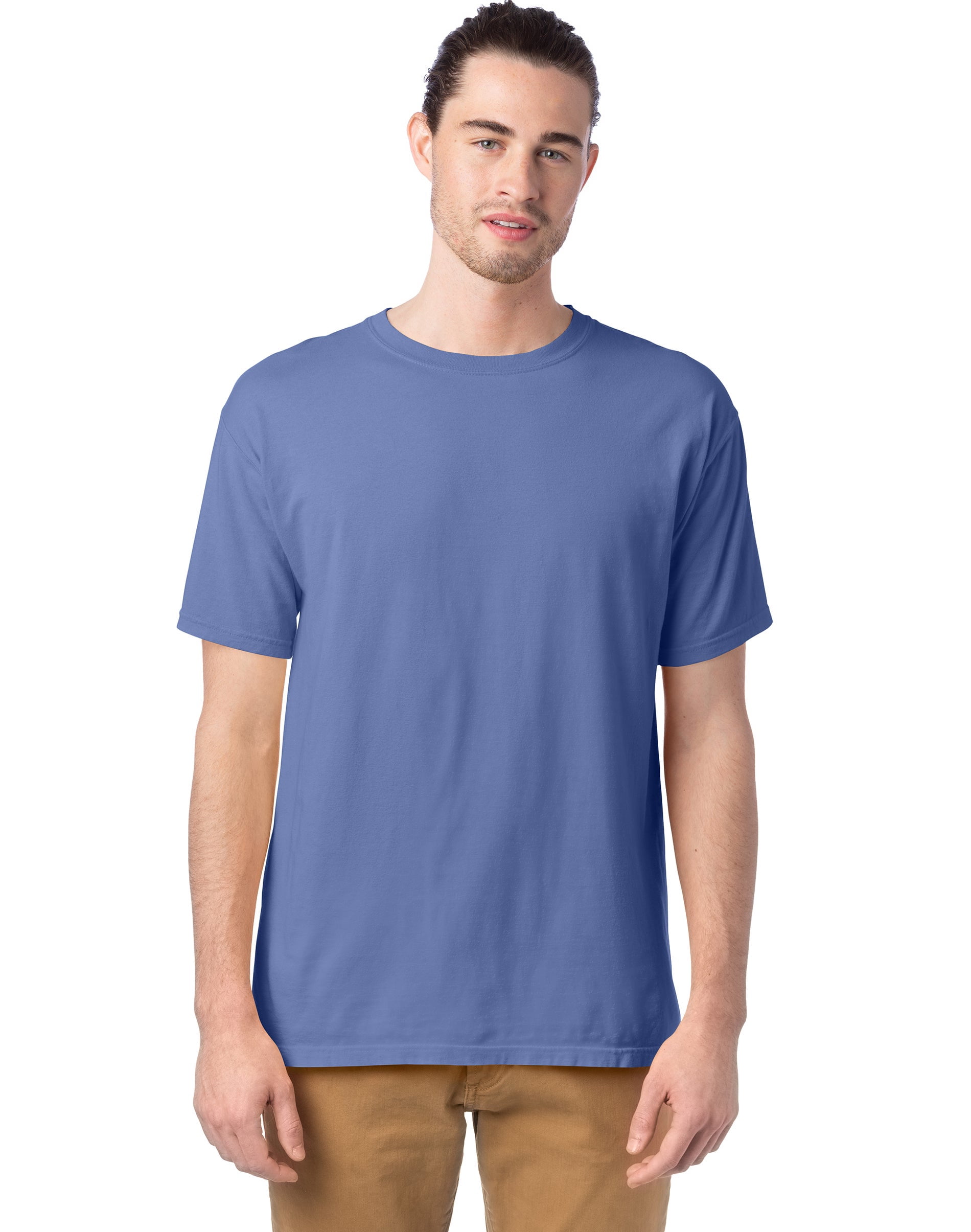Hanes Unisex Garment Dyed Cotton T-Shirt Frontier Blue XL - Walmart.com