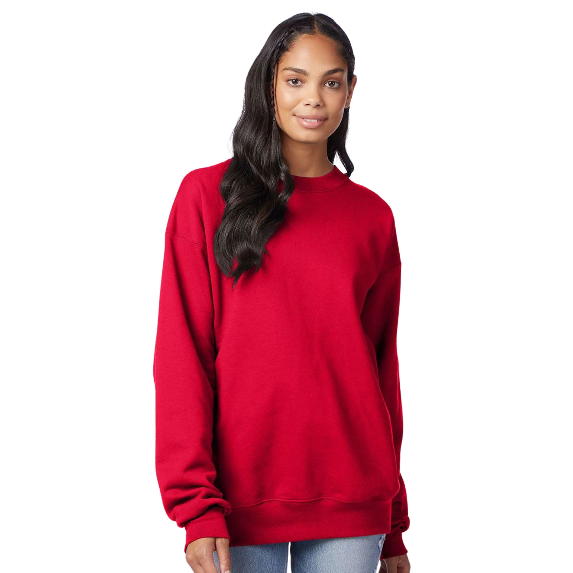 Hanes Unisex Ultimate Cotton Crewneck Sweatshirt 90/10 Cotton/Polyester ...