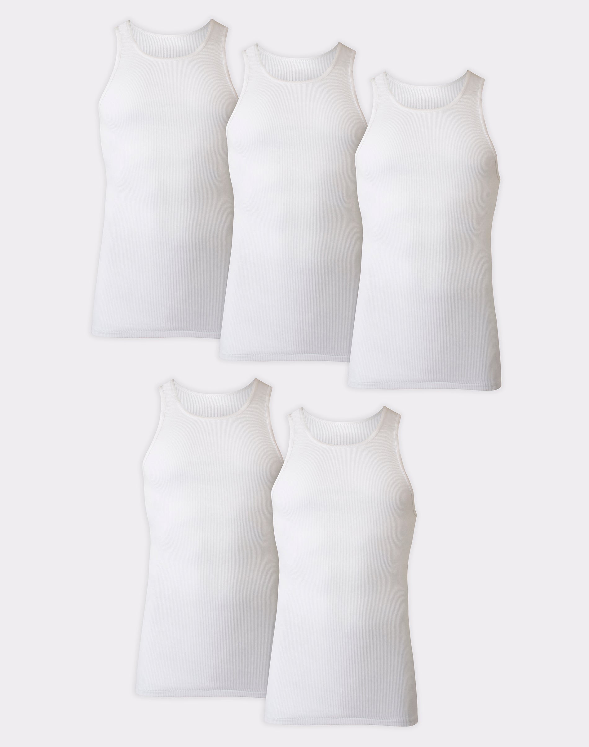 Hanes Ultimate Big Men‚Äôs 5-Pack Cotton Tank Top Undershirts, Moisture ...