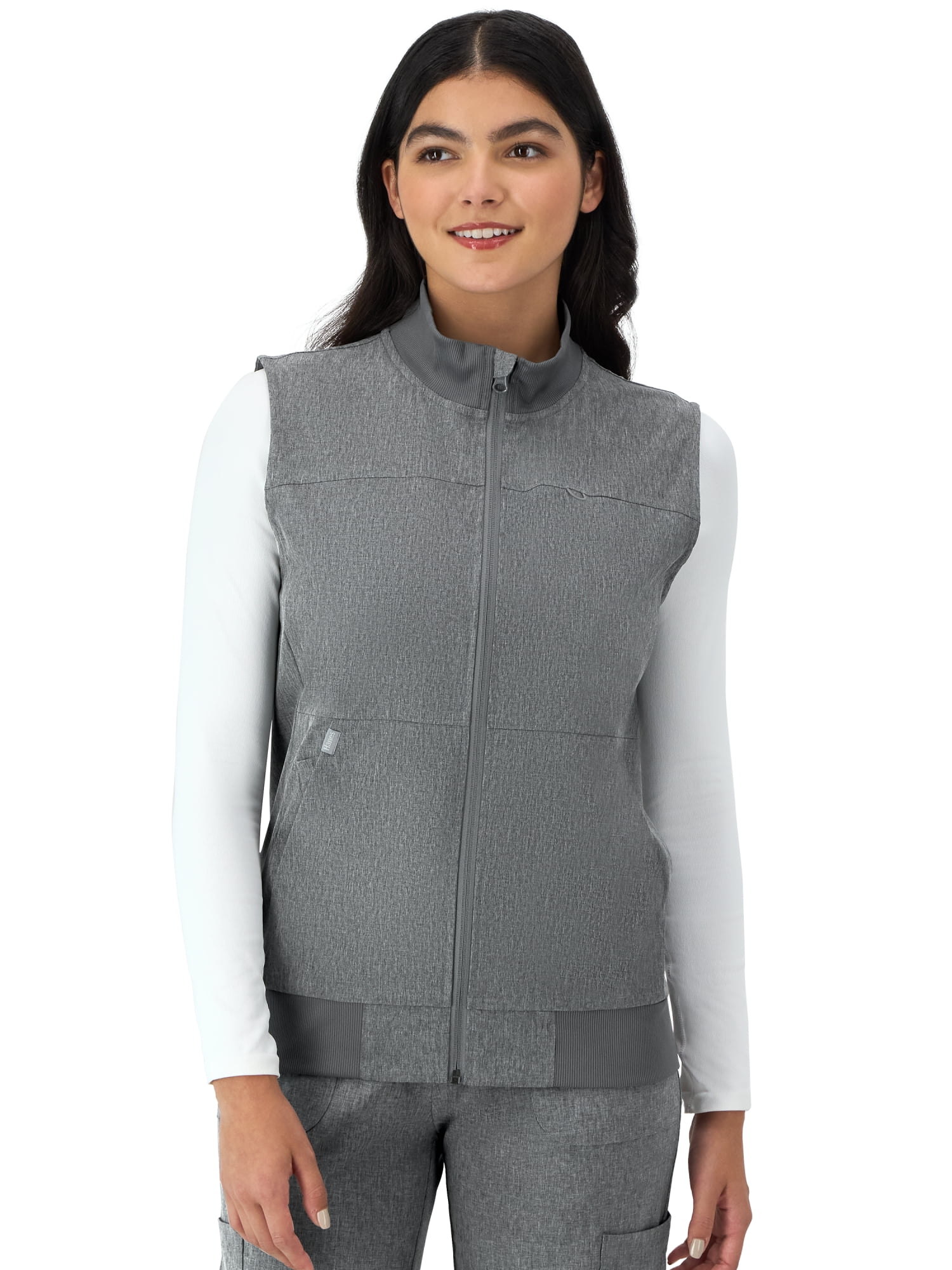 Hanes Women's Comfort Fit Full Zip Scrub Vest with Pockets ...