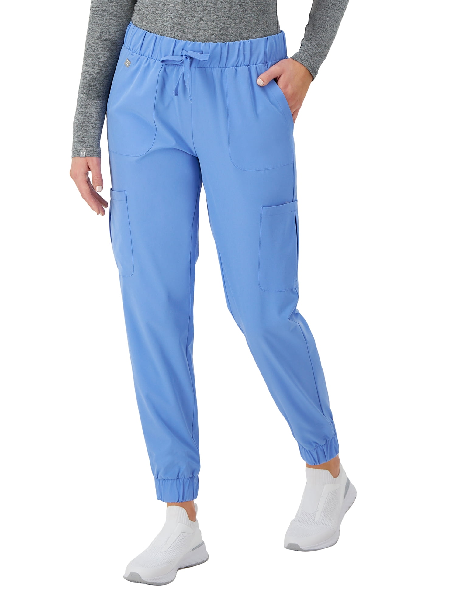 Hanes Womens Scrubs Cargo Joggers, Comfort Fit Medical Scrubs with ...