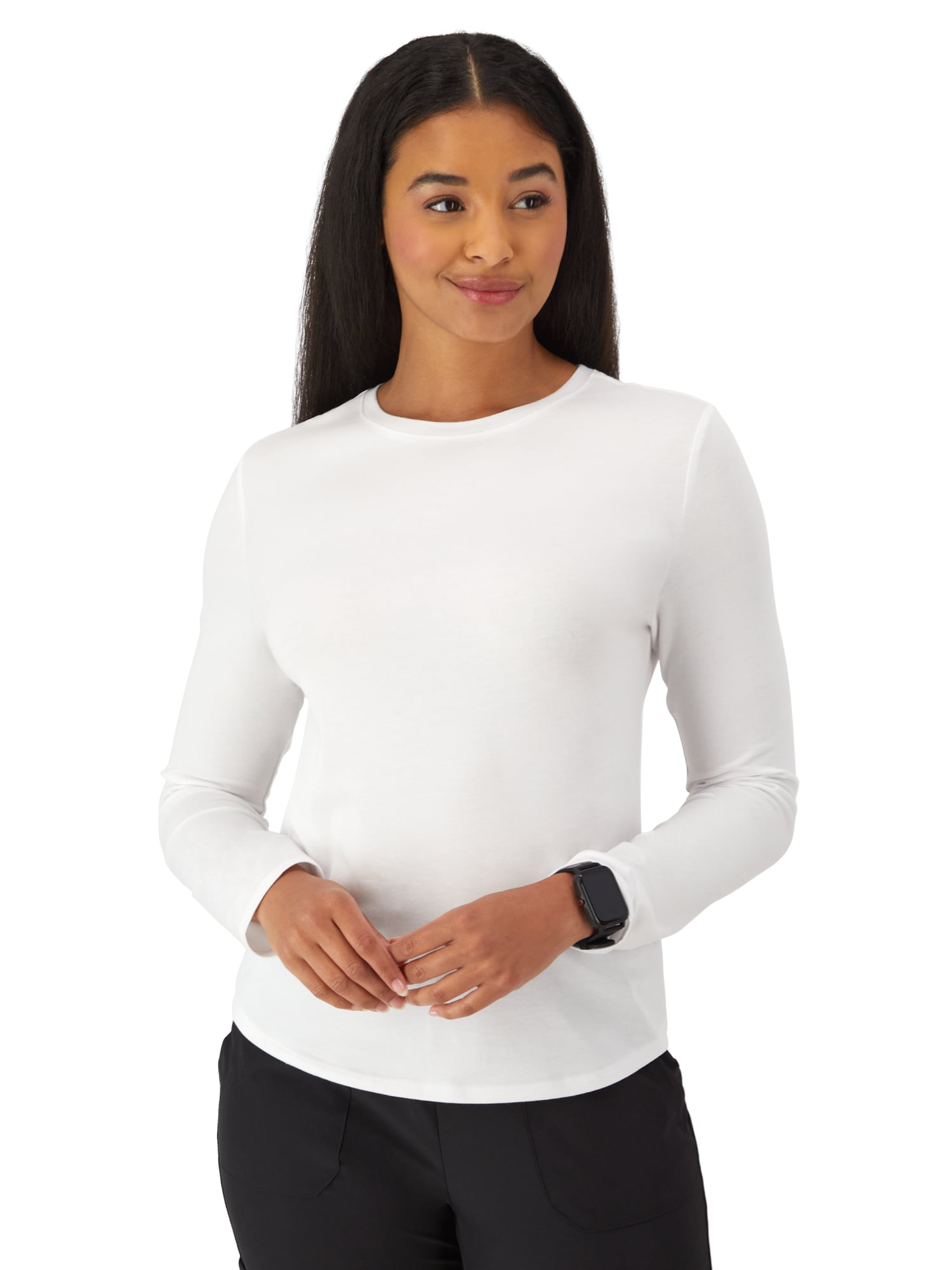 Hanes Womens Hanes Women's Scrubs Underscrub Scrub Top, Comfort Fit ...