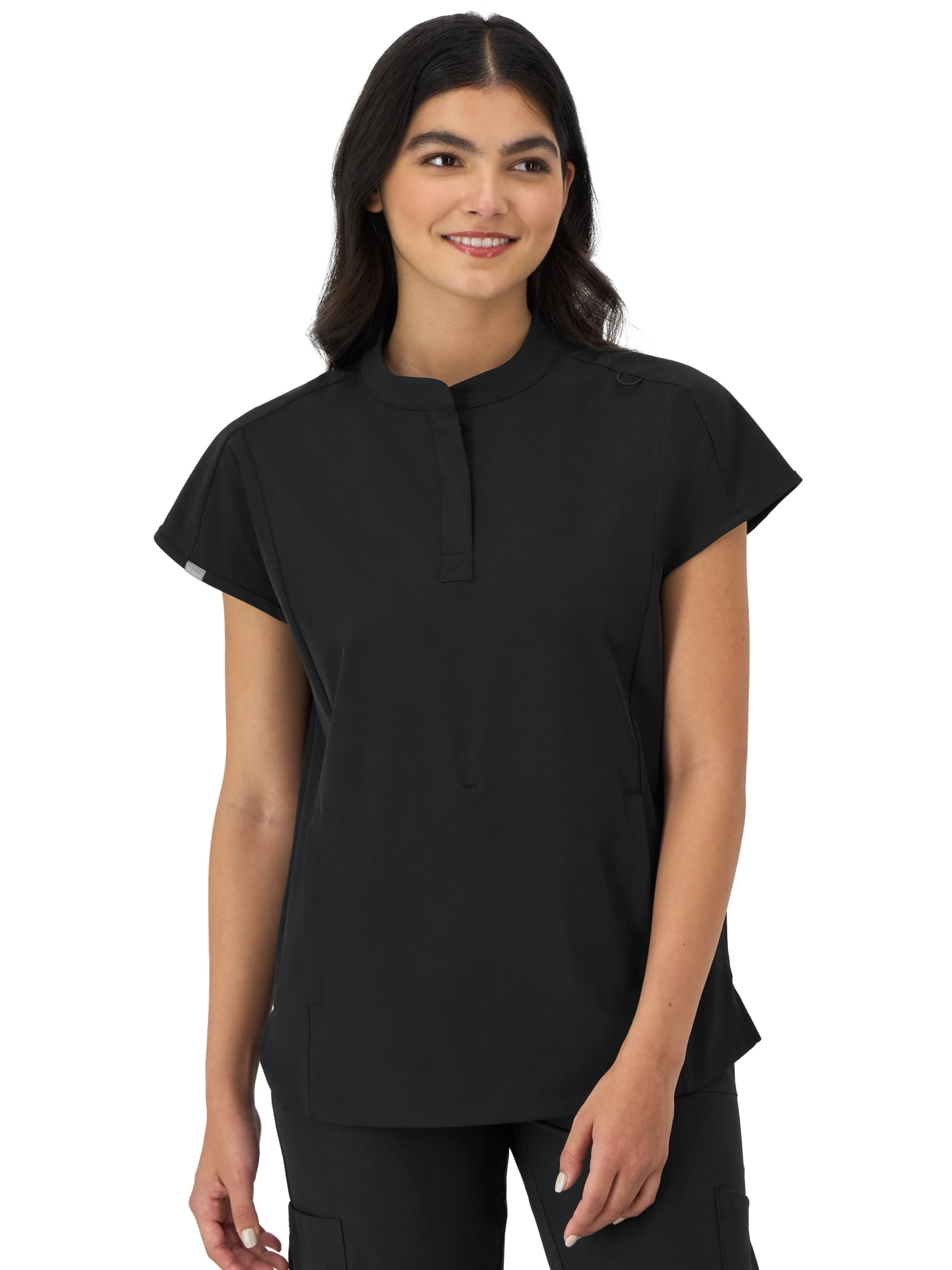 Hanes women's Comfort Fit Mandarin Collar Scrub Top - Walmart.com