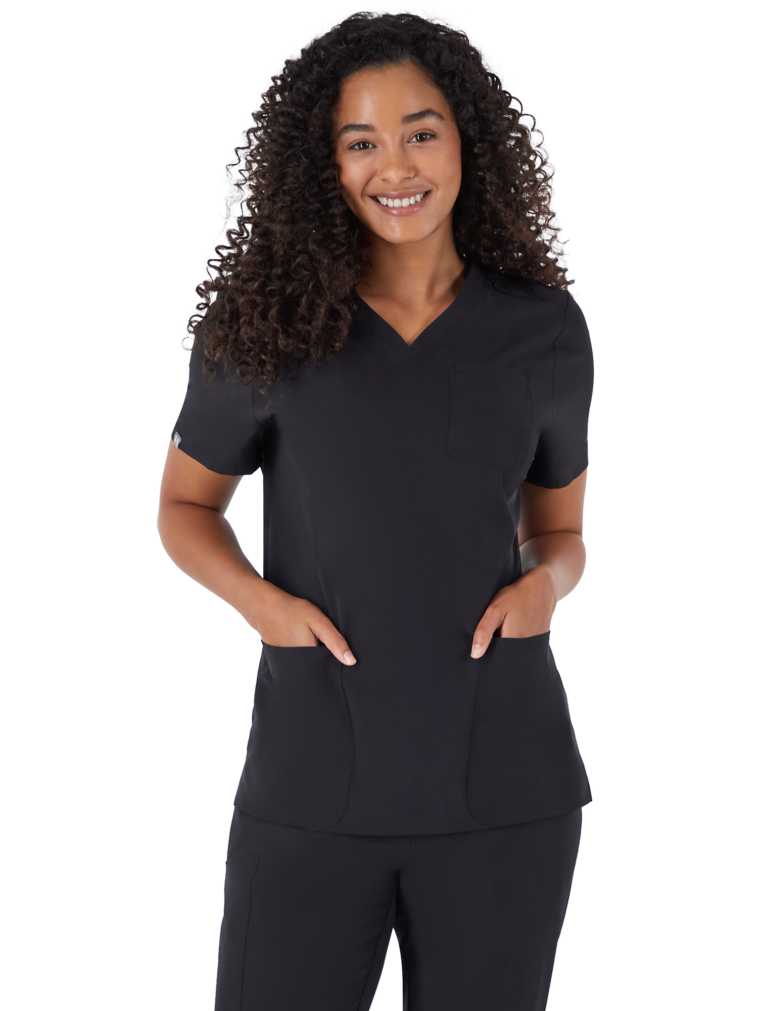 Scrubstar Women's Seasonal Solid Contrast V-Neck Scrub Top - Walmart.com