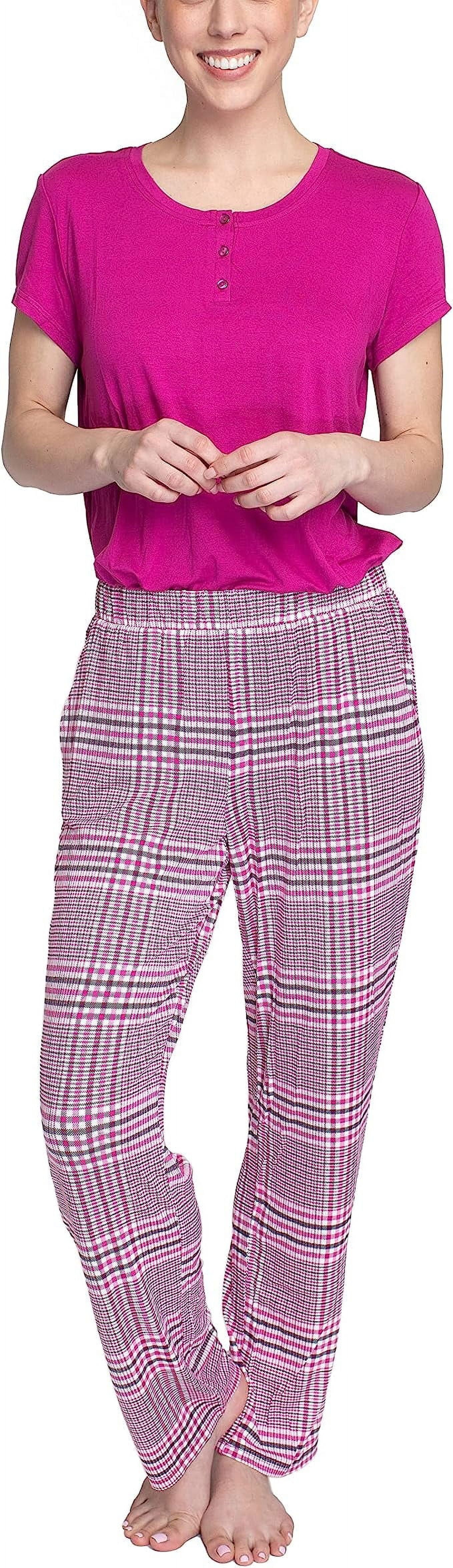 Hanes Women's Comfort Sleep Feather Knit Pajama Set, Lounge PJ Sleep ...