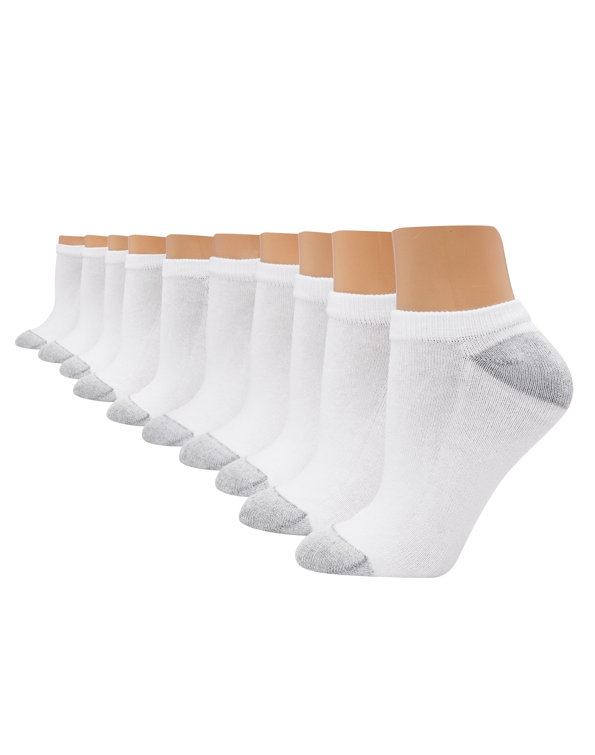 Brandclub - Hanes Women's No Show Socks, Cushioned, Extended Sizes, 10 ...