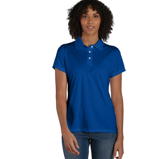 Hanes Sport Cool DRI Women's Performance Polo Shirt Deep Royal M - Walmart.com