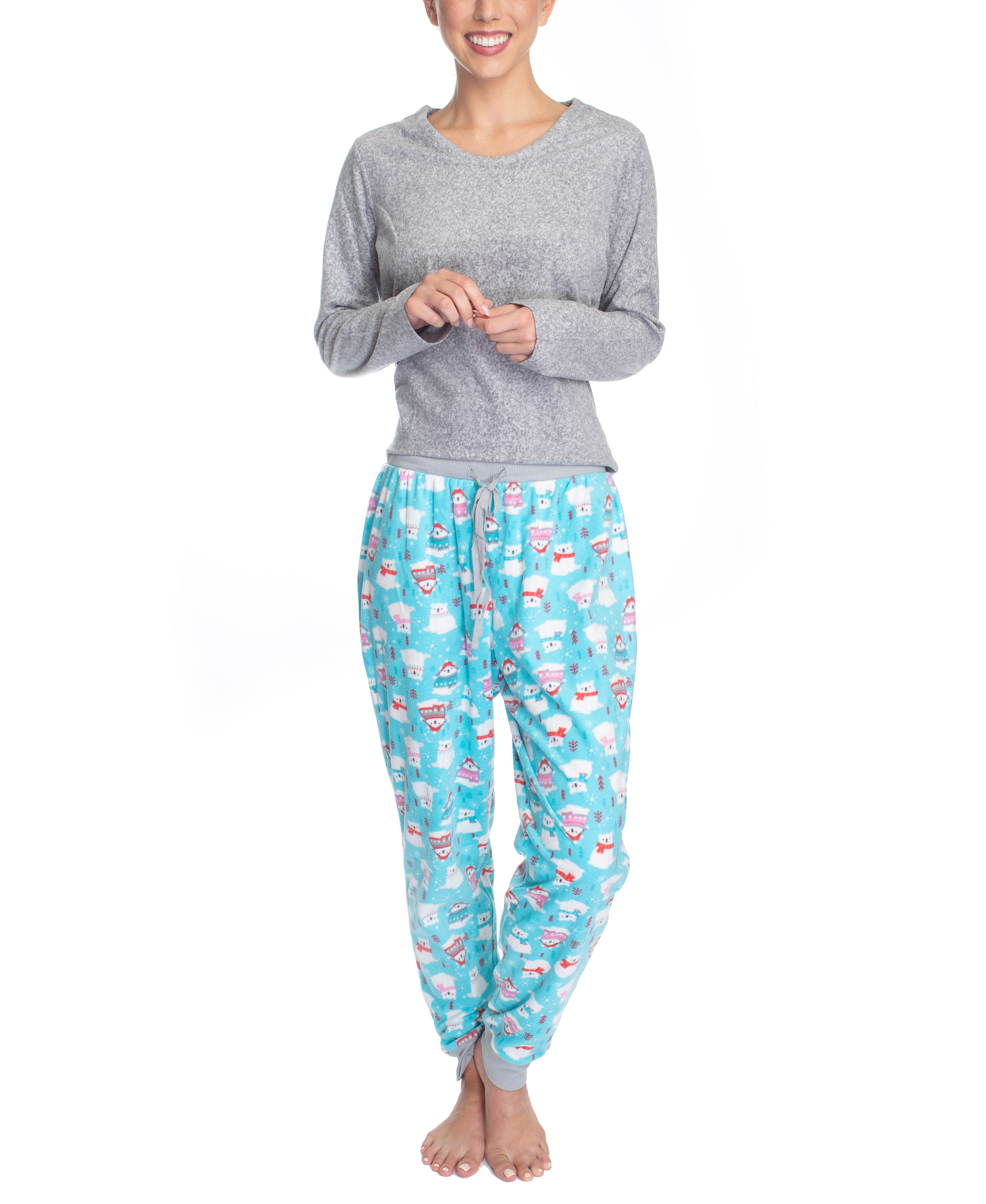 Hanes Women's Lounge Sleepwear Set, Cozy Up 2 Piece Top and Jogger ...