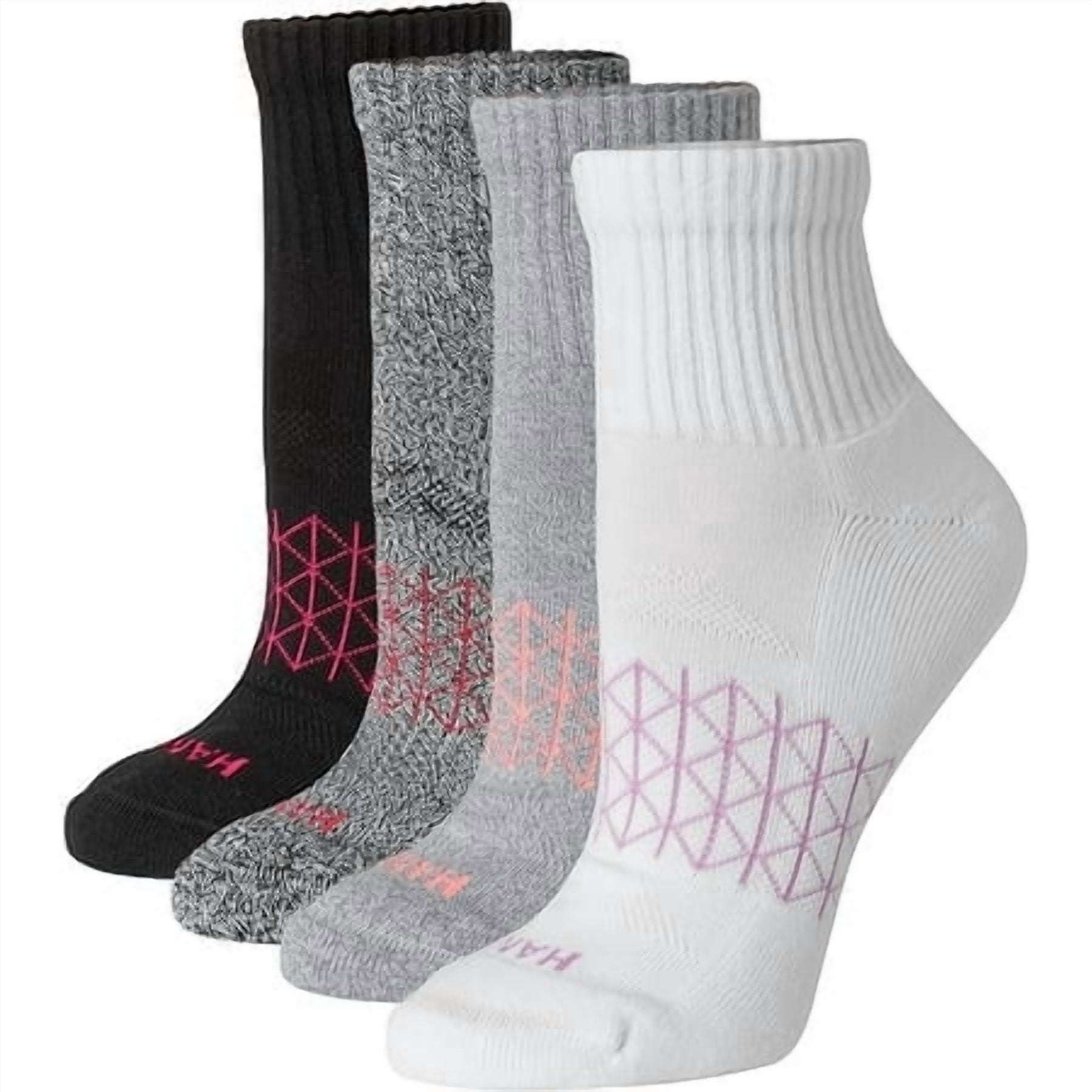 Hanes Women's Cushioned Ankle Socks, Absolute Active Ankle Socks For ...