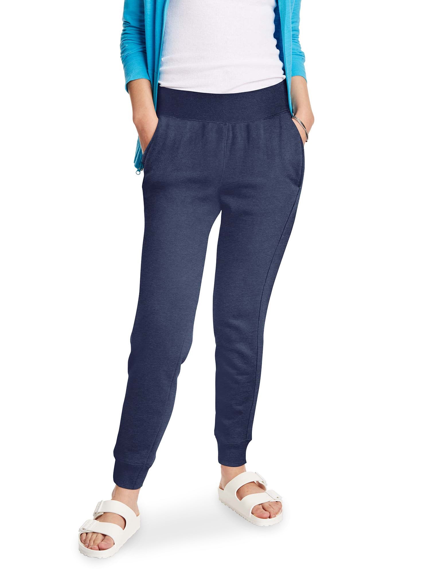 Hanes Women's EcoSmart Cotton-Blend Fleece Jogger Sweatpants, Midweight ...