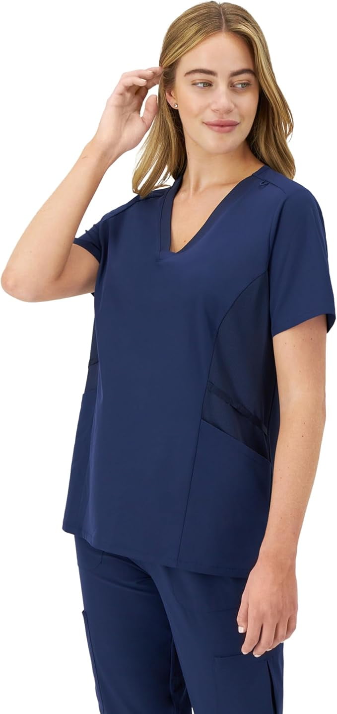 Hanes Women's Healthcare Top, Moisture-Wicking Stretch Scrub Shirts ...