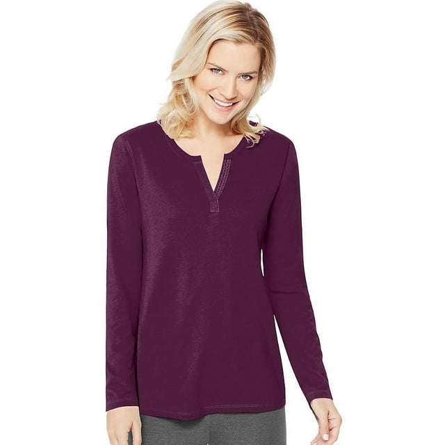 Hanes Women's Lightweight Split Neck Tunic - Walmart.com