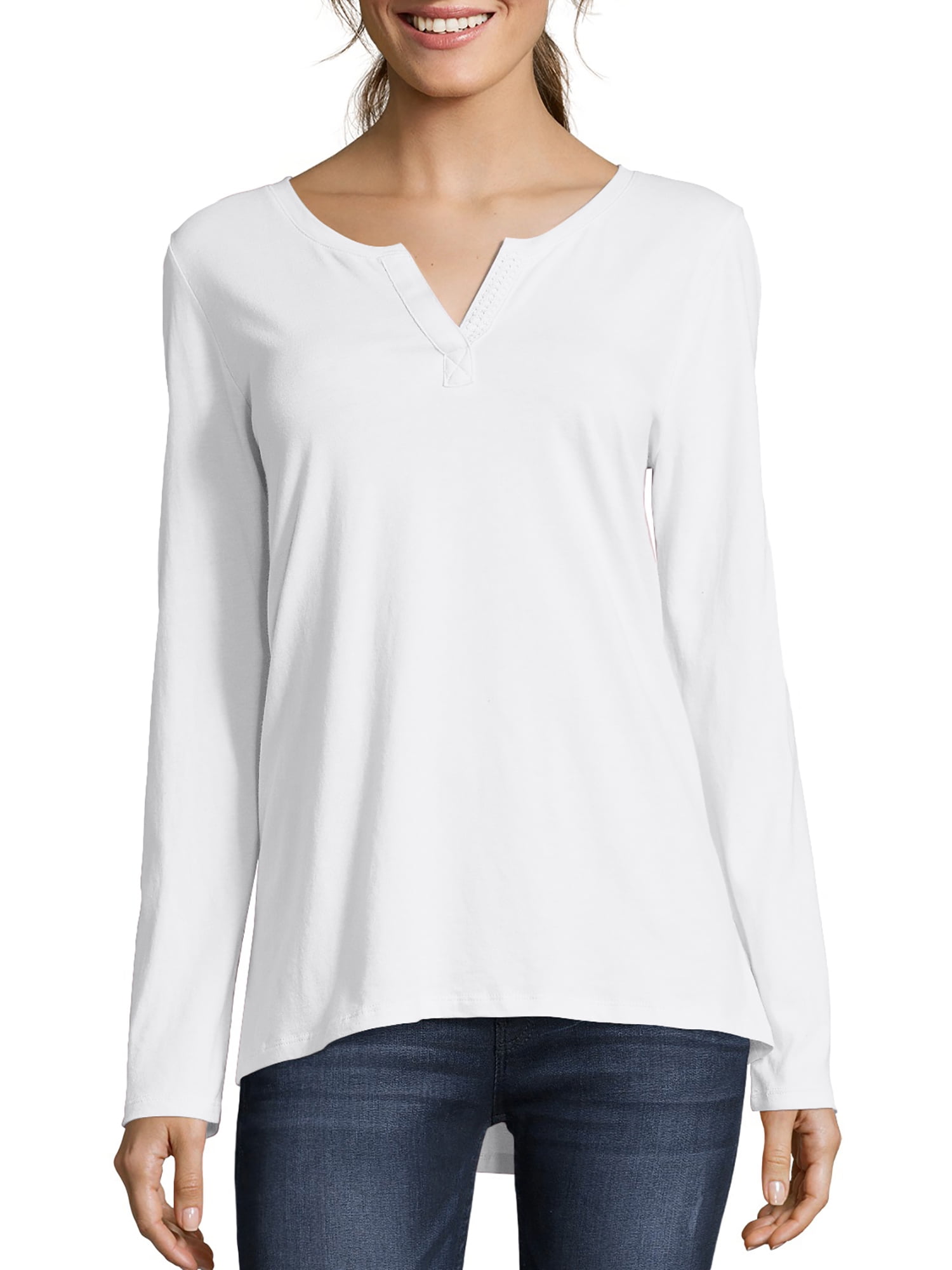 Hanes Women's Lightweight Split Neck Tunic - Walmart.com