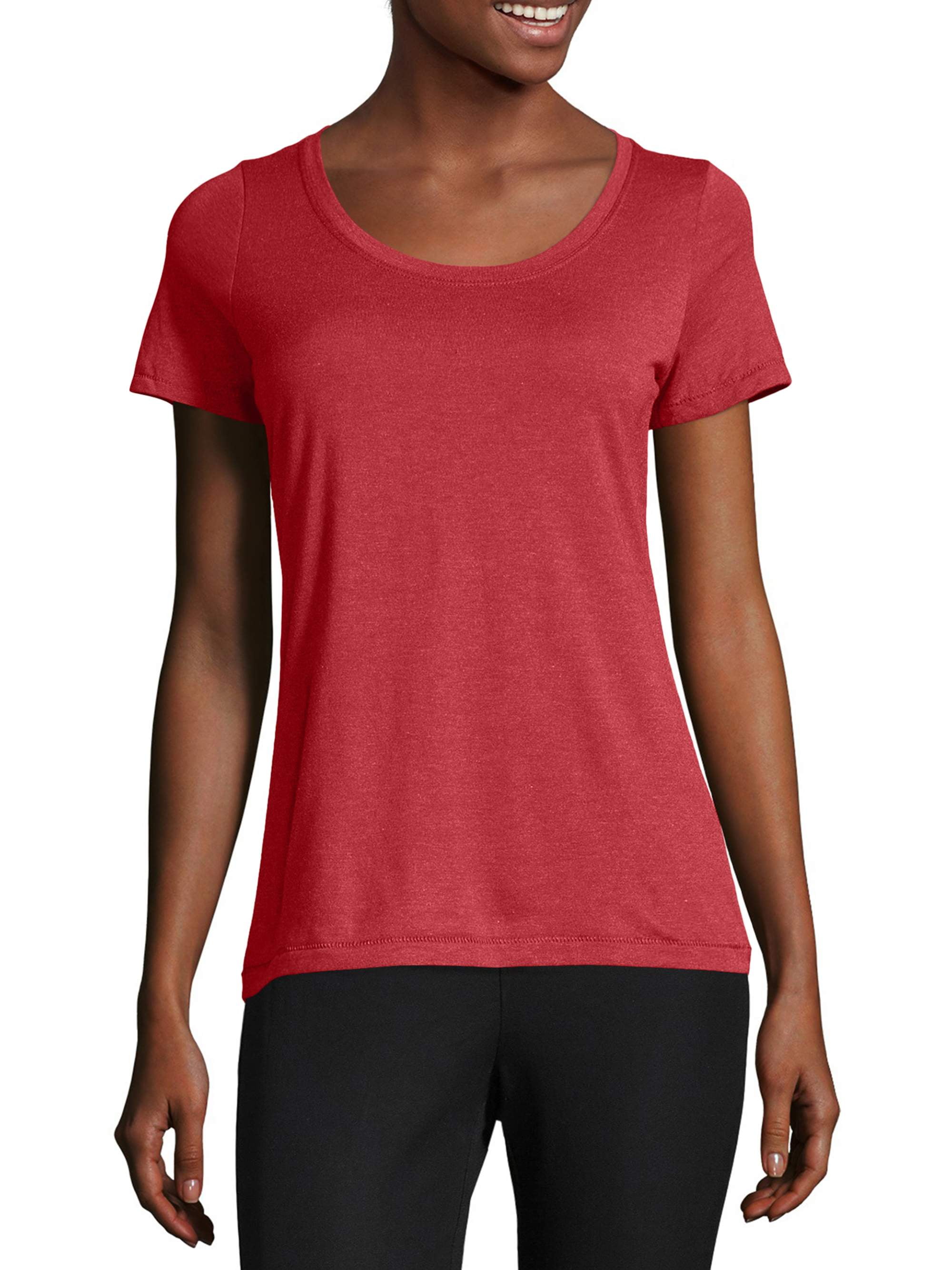 Hanes Women's Modal Triblend Short Sleeve Scoopneck Tee - Walmart.com