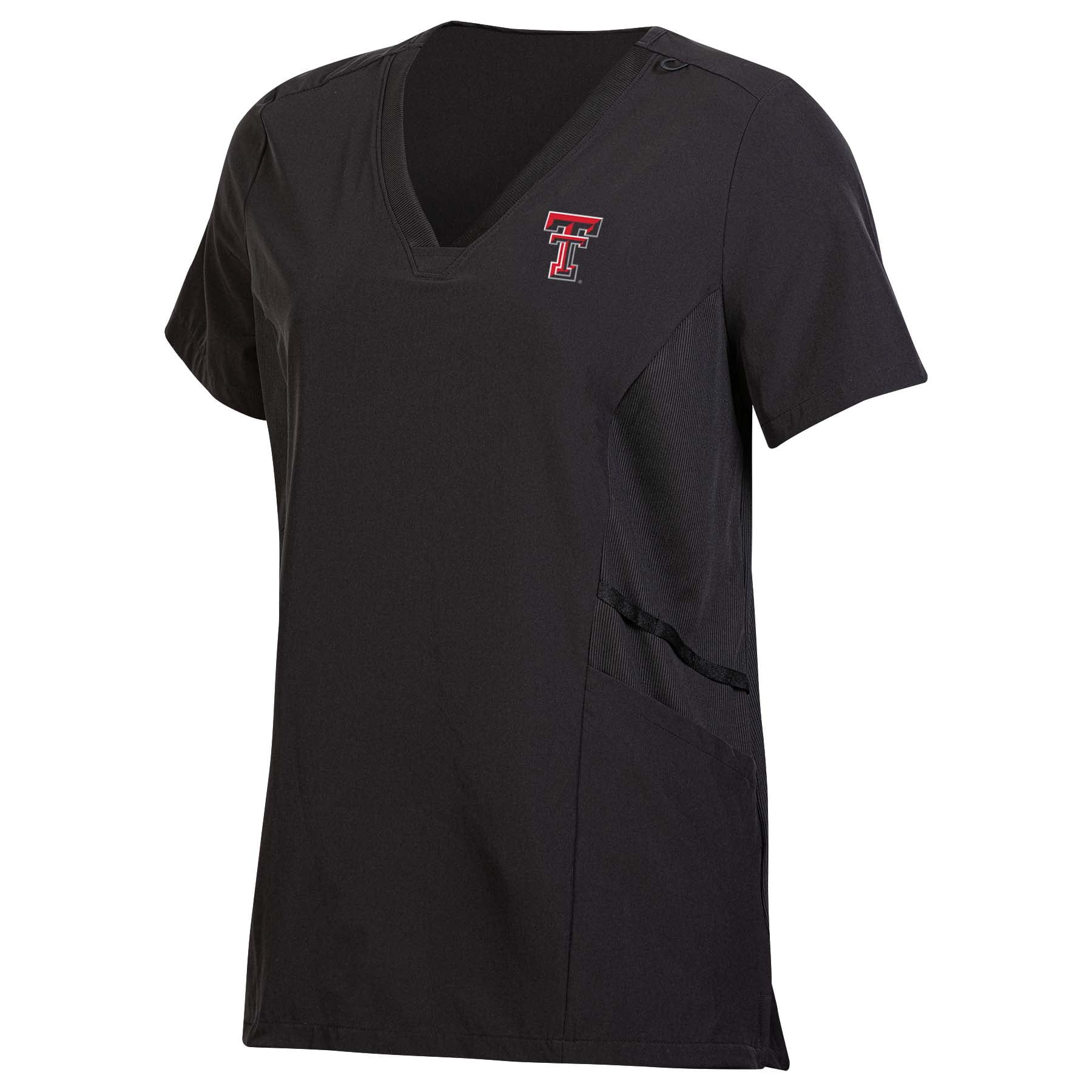 Hanes Women's NCAA Texas Tech Black Comfort Fit Scrub V-Neck Top ...