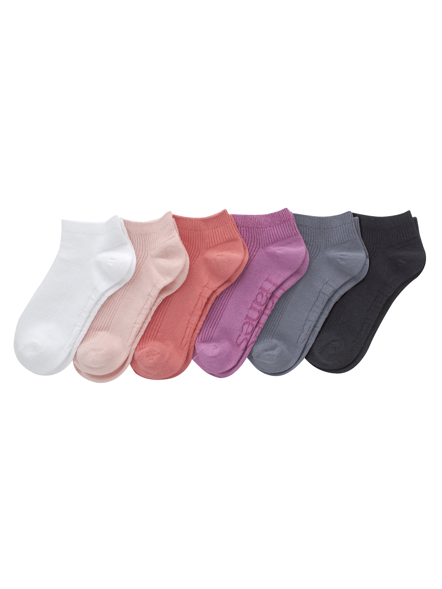 Hanes Women's SuperSoft Ankle Socks, Extended Size 6-Pack, Cotton ...