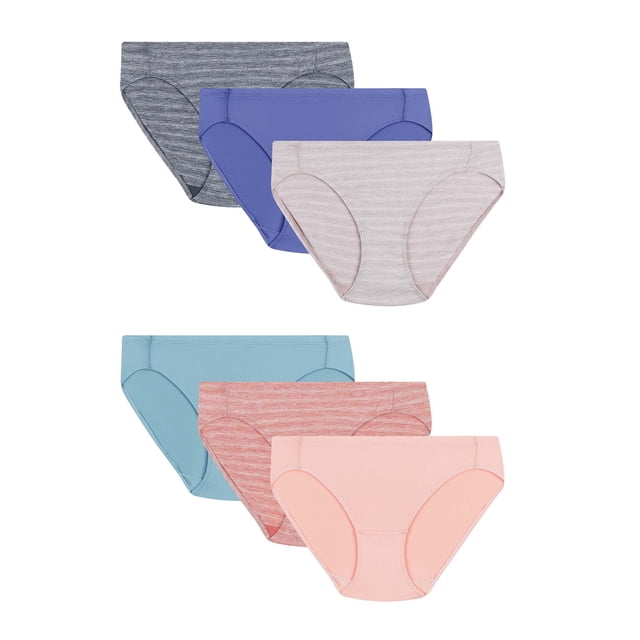 Hanes Womens Pure Comfort Microfiber Bikini Underwear 6 Pack