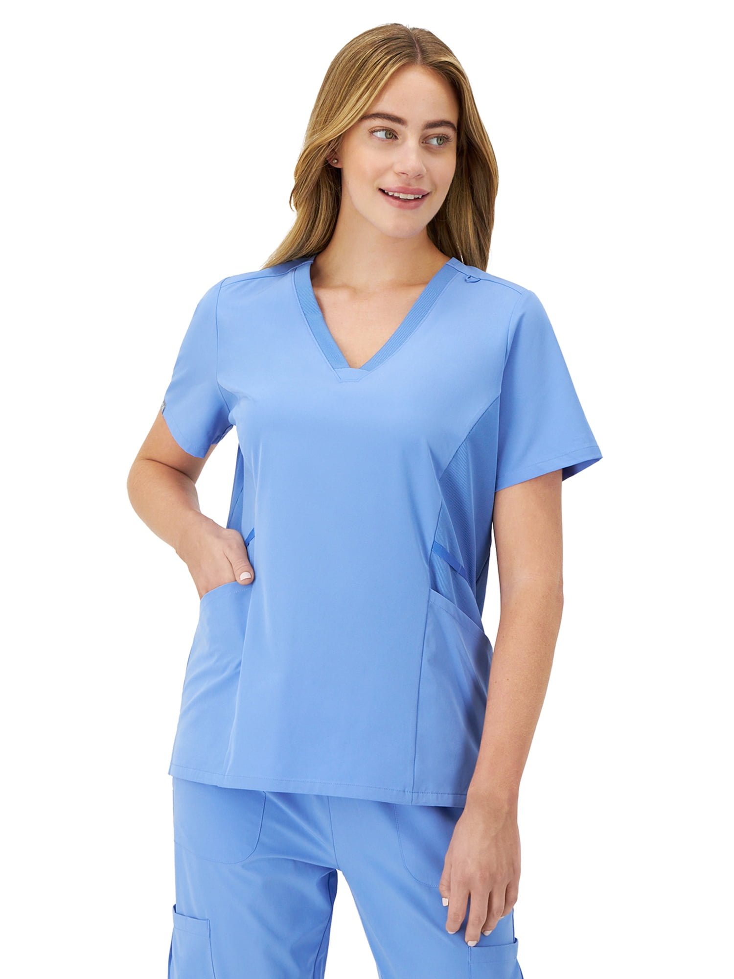 Hanes Women's Rib Scrub Top, Style HSW100, Sizes up-to 3XL - Walmart.com