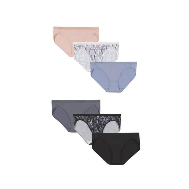 Hanes Womens Signature Microfiber Bikini Underwear 6 Pack