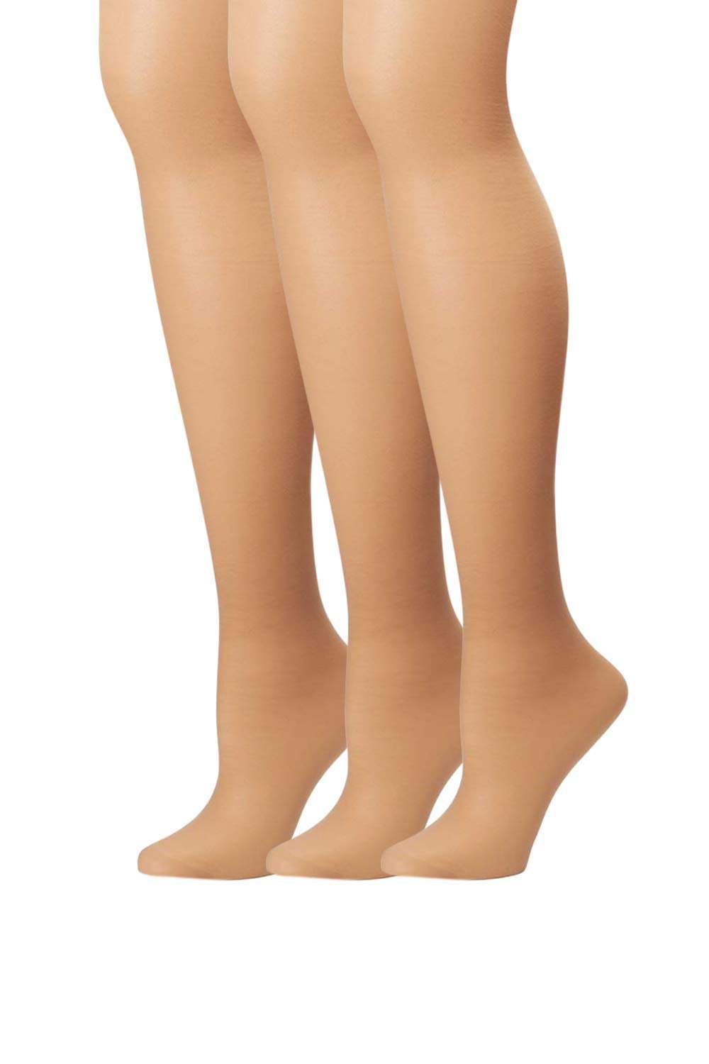 Hanes Silk Reflections Women`s Plus Sheer Control Top Enhanced Toe ...