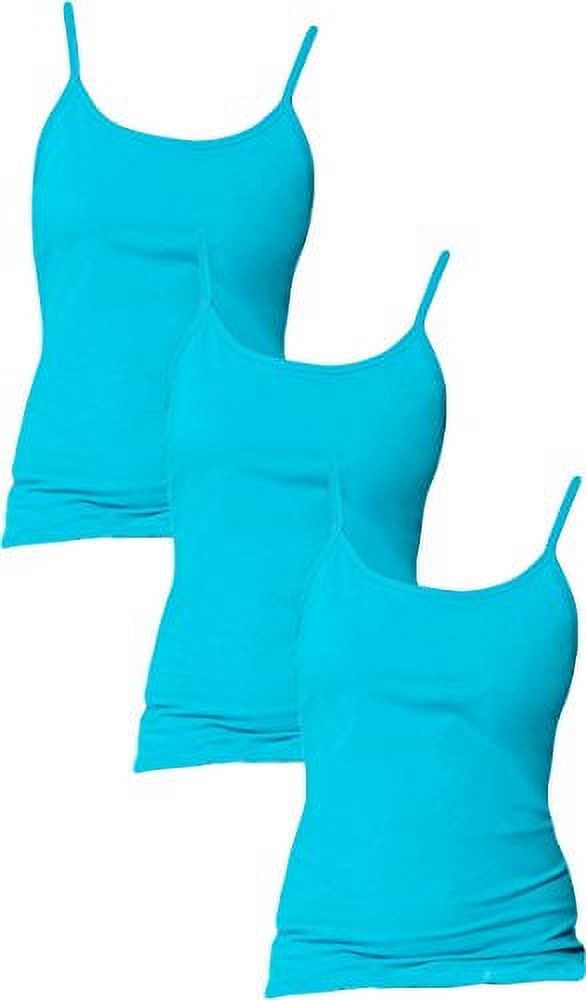 Hanes Women`s Stretch Cotton Cami with Built-in Shelf Bra Set of 3 2XL ...