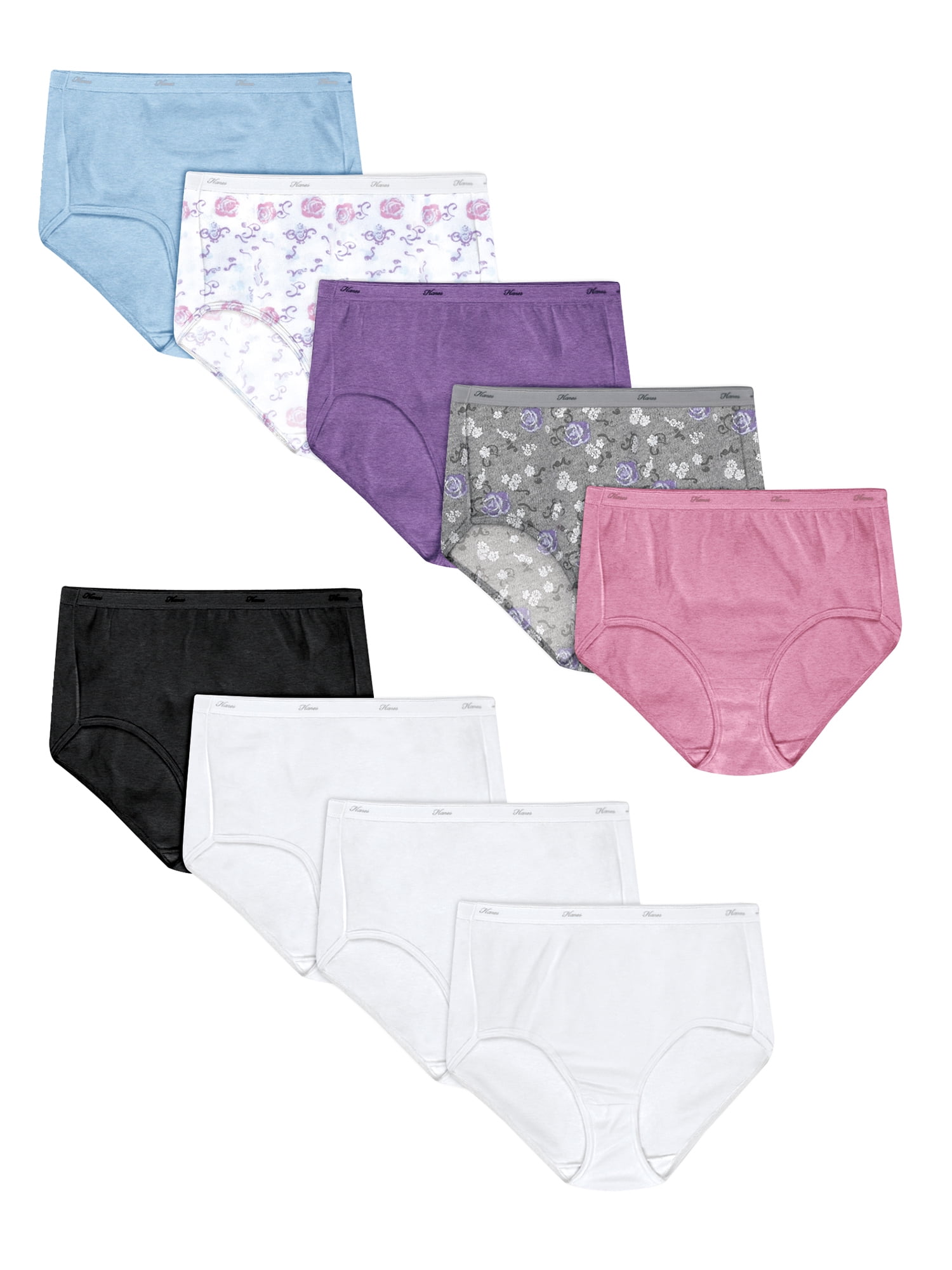 Hanes Women's Super Value Bonus Cool Comfort Cotton Brief Underwear, 6 ...