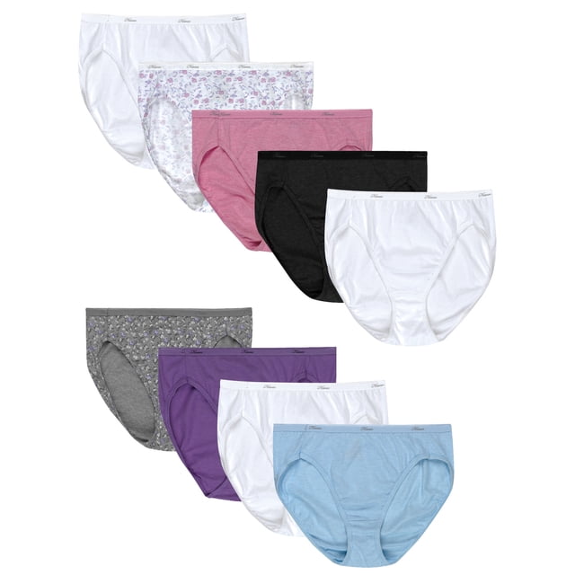 Hanes Womens Super Value Bonus Cool Comfort Cotton Hi Cut Underwear 6