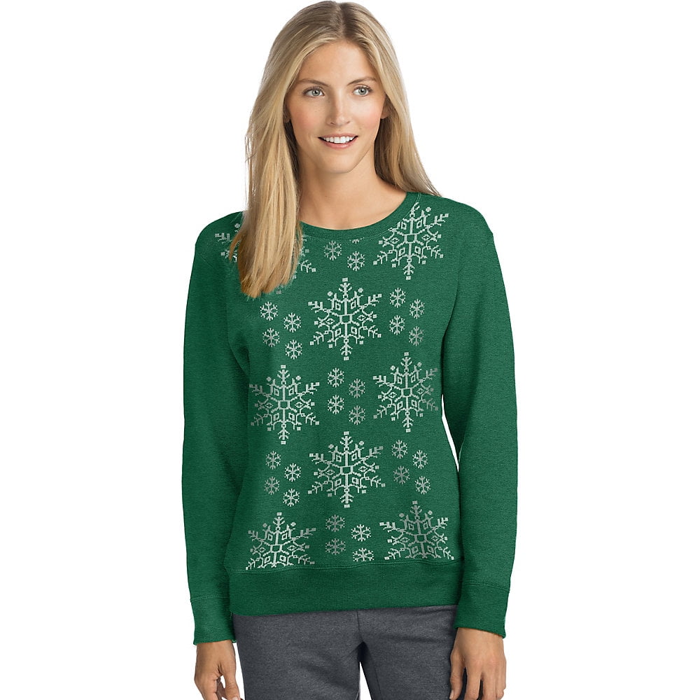Hanes Women's Ugly Christmas Sweatshirt - Style# O4876 - Walmart.com