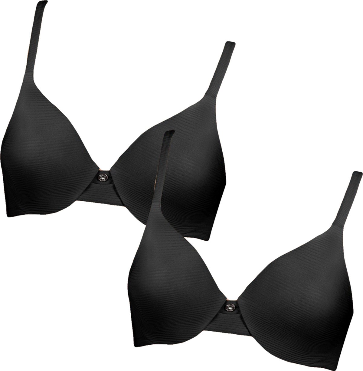 Hanes Women`s Ultimate ComfortBlend T-Shirt Underwire Bra Set of 2 36C ...