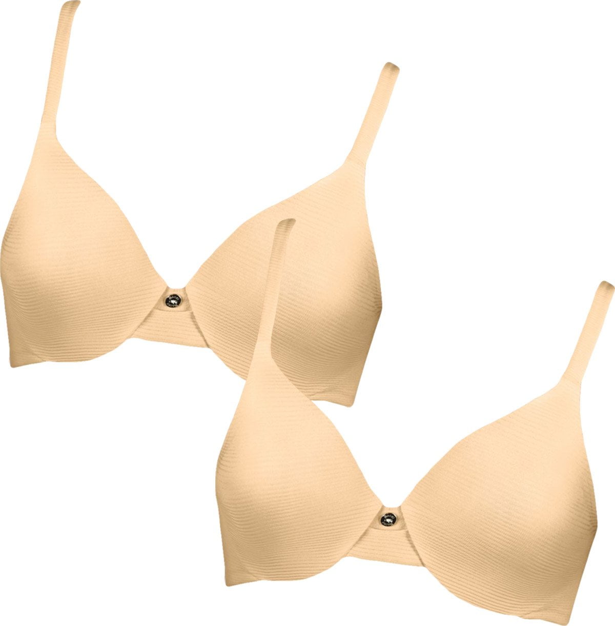 Hanes Womens Ultimate® ComfortBlend® T-Shirt Underwire Bra (Pack of 2) 2 Stripe Nude - Walmart.com