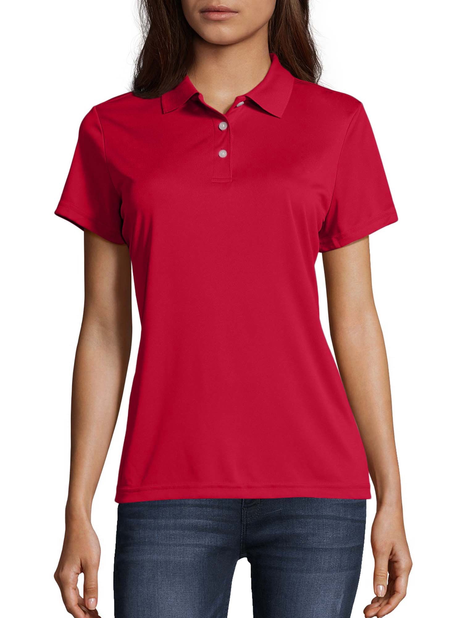Hanes Women's X-Temp w/ Fresh IQ Short Sleeve Pique Polo Shirt ...
