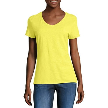 Hanes Women's X-temp Short Sleeve V-neck T-Shirt - Walmart.com