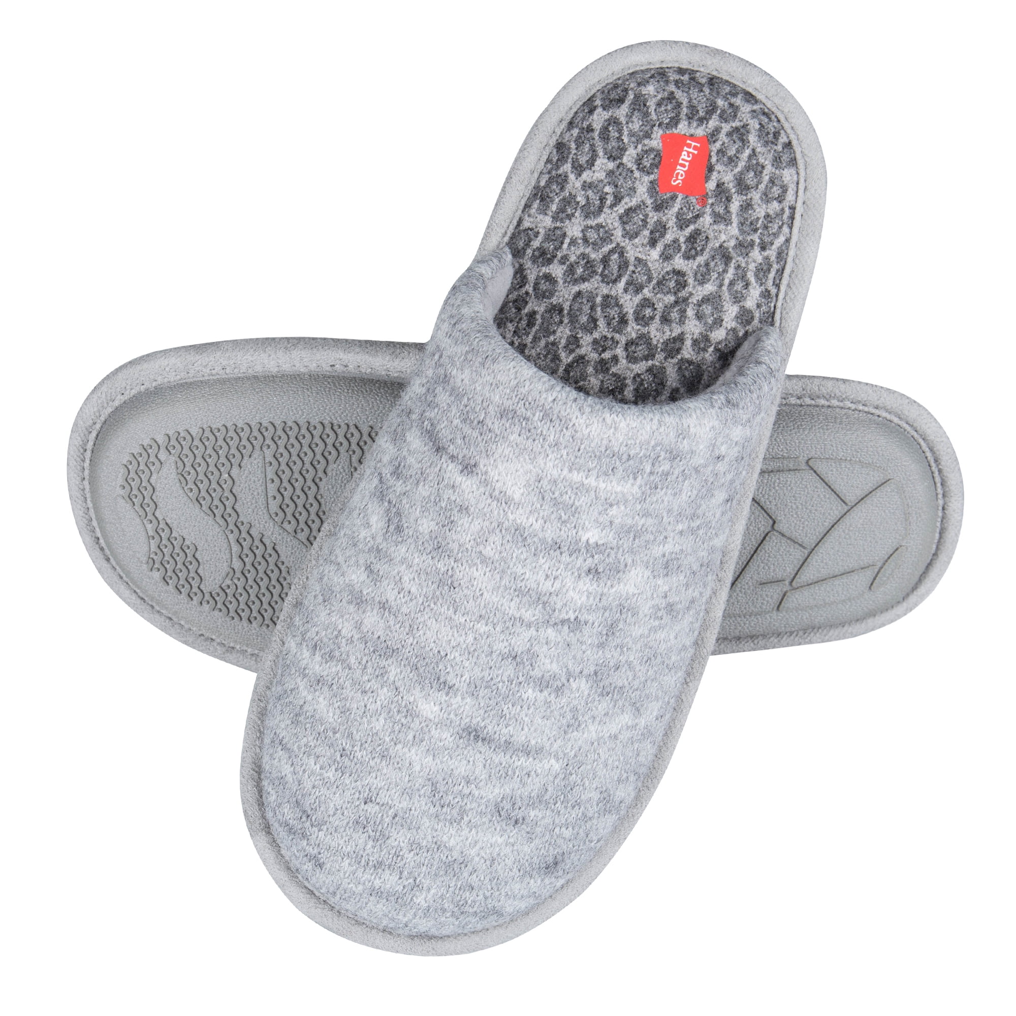 Hanes Womens ComfortSoft Cotton Slip On Scuff Slipper with Memory Foam ...