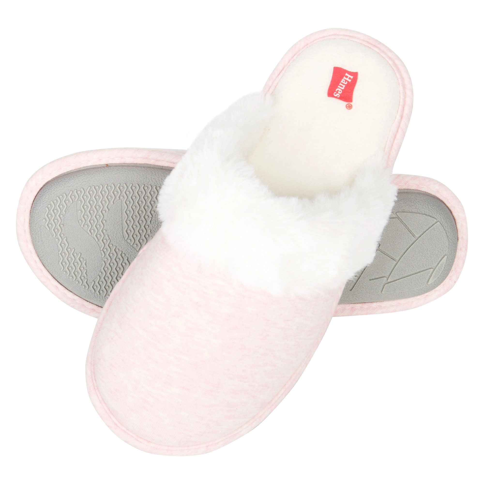 Hanes Womens ComfortSoft Cotton Slip On Scuff Slipper with Memory Foam ...