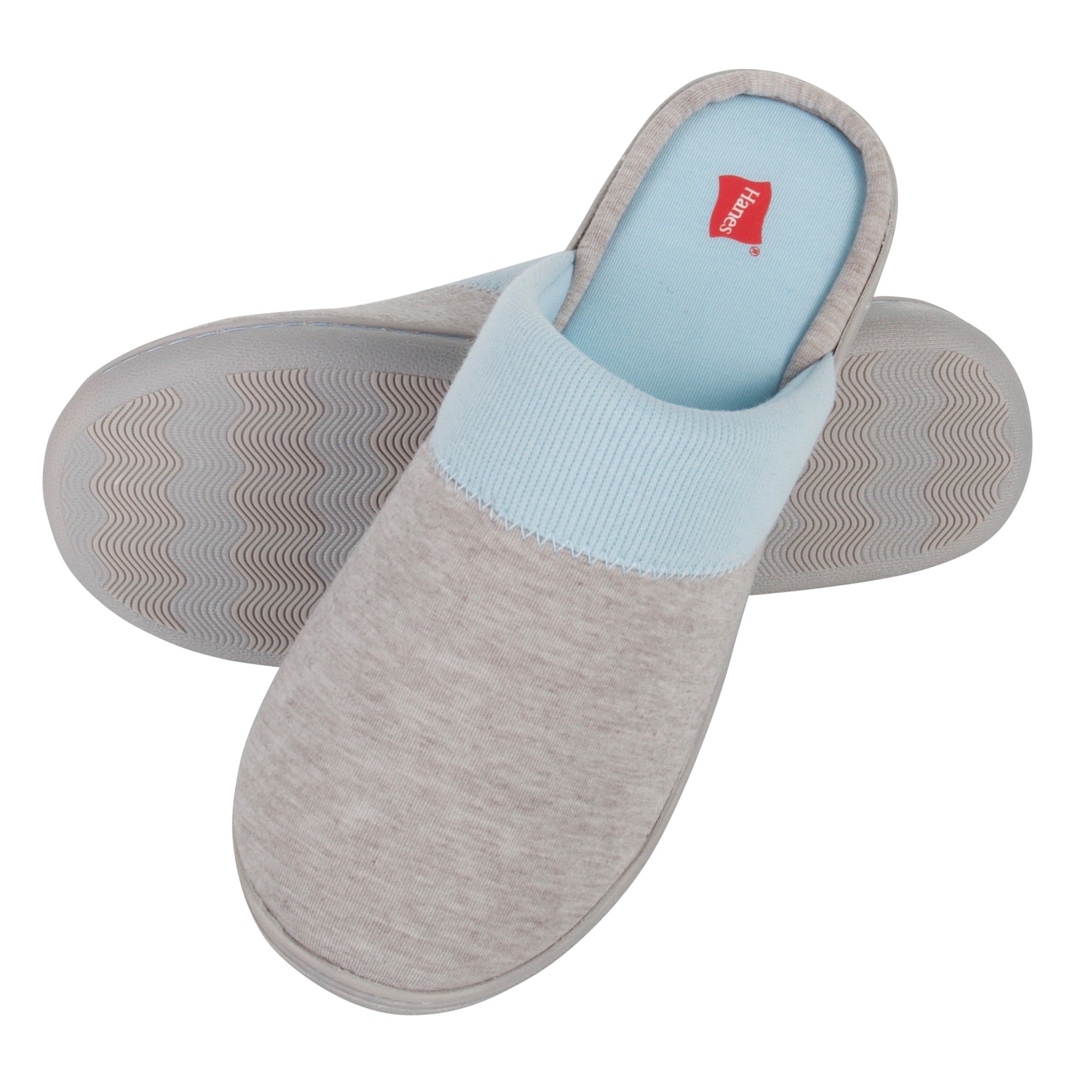 Hanes Womens ComfortSoft Cotton Slip On Scuff Slipper with Memory Foam ...