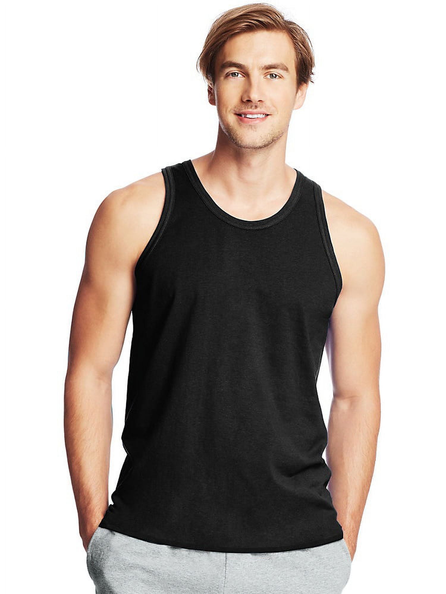 Hanes X-Temp Men's Performance Tank, Color: Black, Size: S --- PACK OF ...