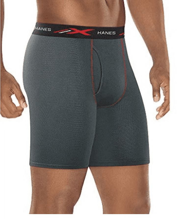Hanes X-Temp Stretch Mesh Long Leg Boxer Brief, 4 Pack - Walmart.com