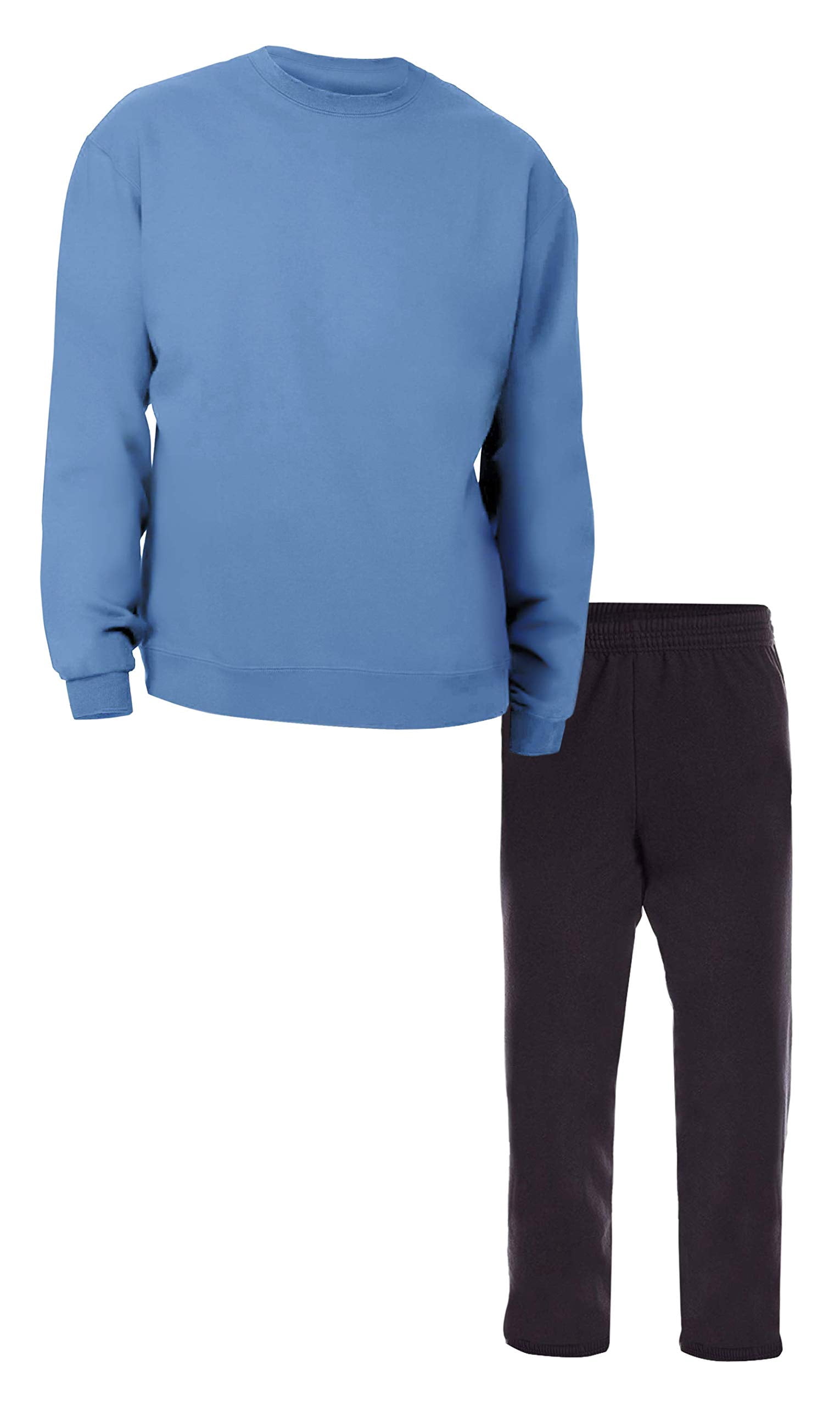 Hanes comfortsoft Caroline blue sweatshirt with black mens joggers set ...