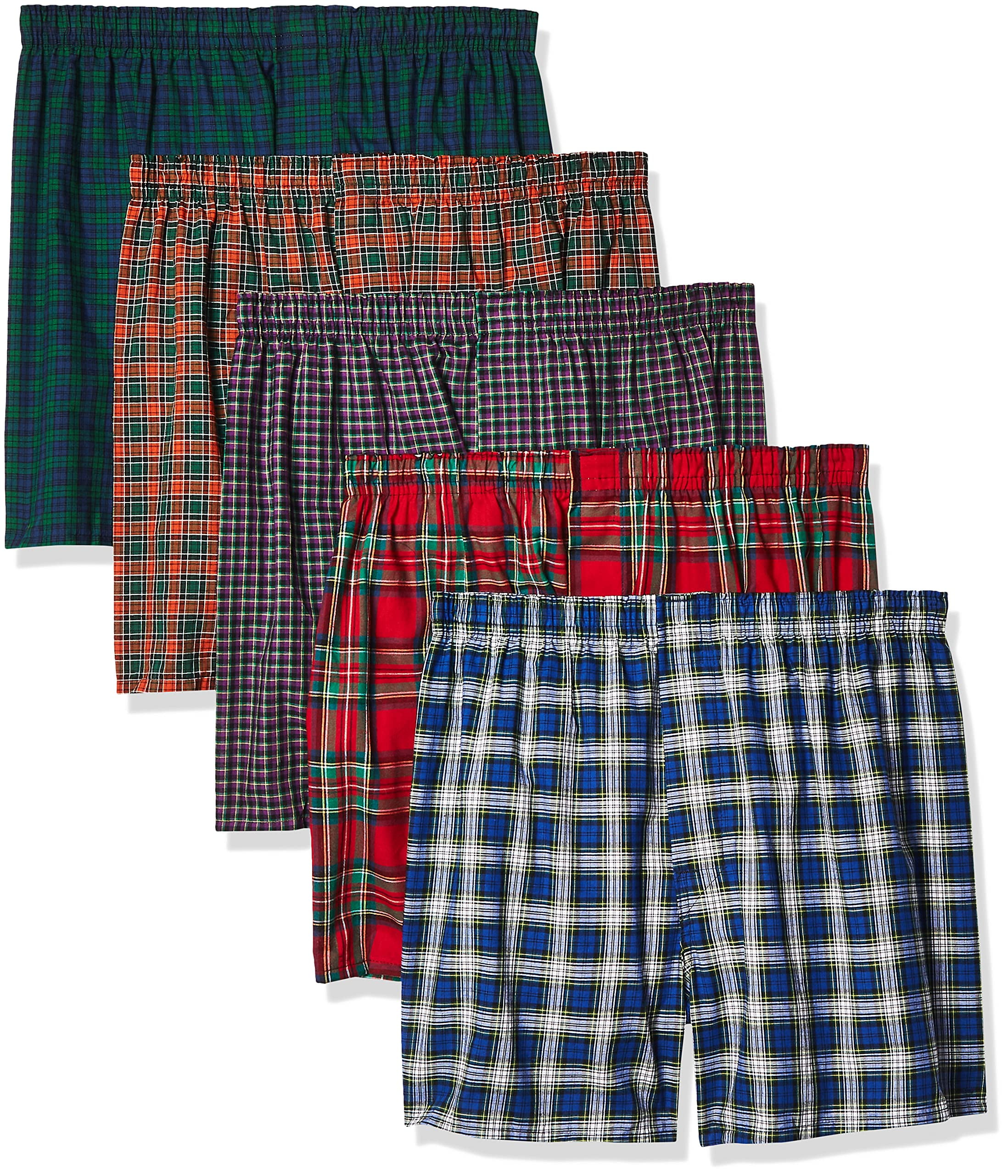 Hanes Men's Red Label Tartan Boxer P 2 (Pack of 3) 3 Assorted - Walmart.com