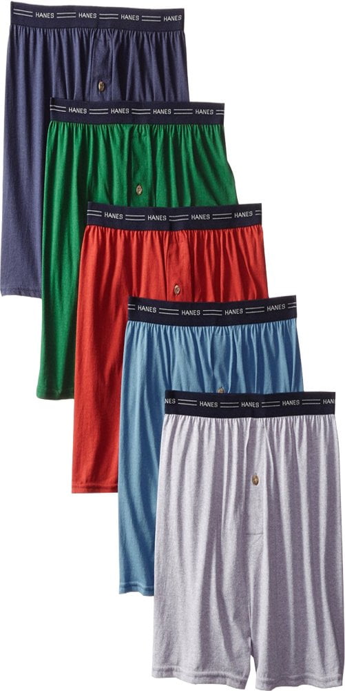 Hanes mens Classics TAGLESS ComfortSoft Knit Boxers with Comfort Flex Waistband 5-Pack(709BP5 ...