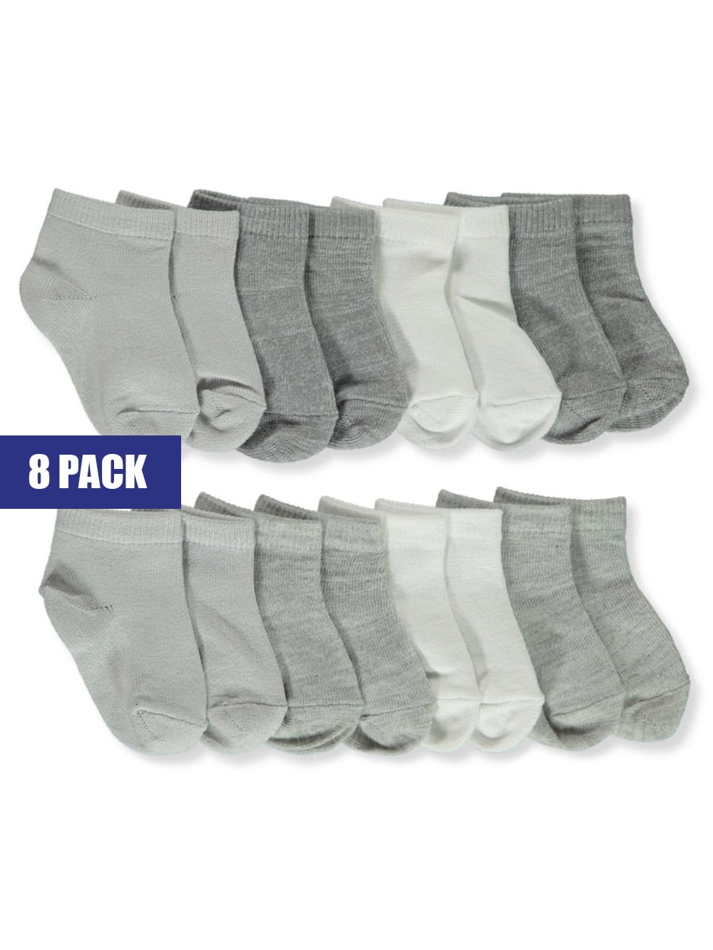 Hanes unisex baby Ultimate Flexy Ankle Length 8-pack Socks, Grey, 6-12 ...