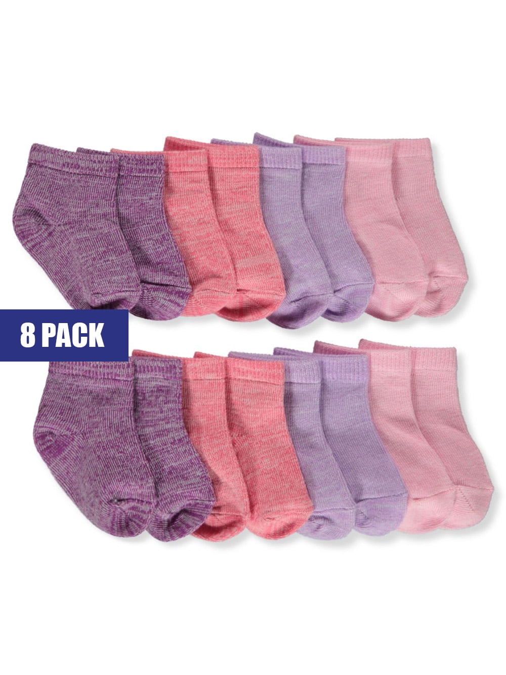 Hanes unisex baby Ultimate Flexy Ankle Length 8-pack Socks, Purple/Pink ...