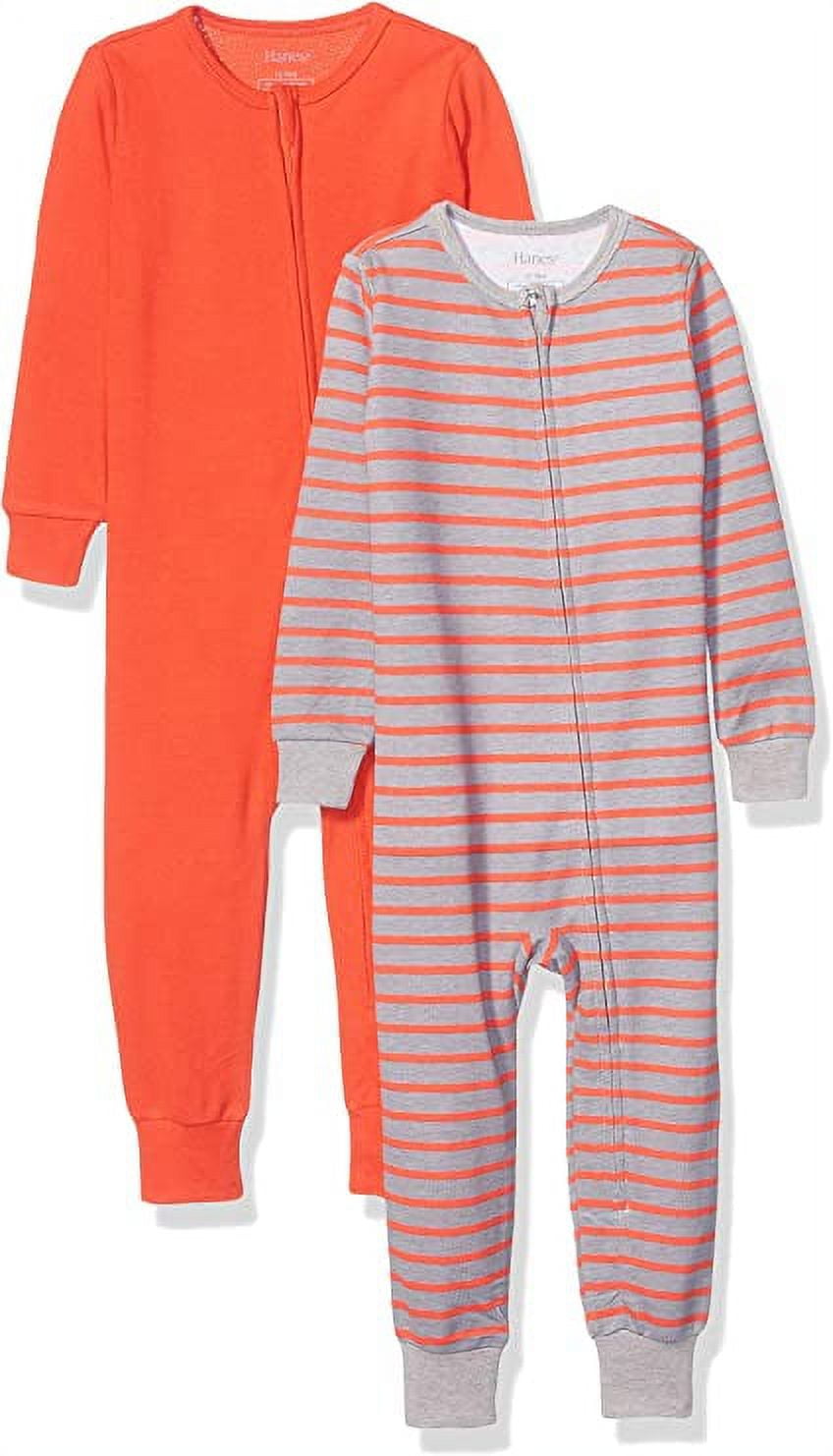 Hanes unisex baby Ultimate Zippin 2 Pack Sleep and Play Suits Layette ...