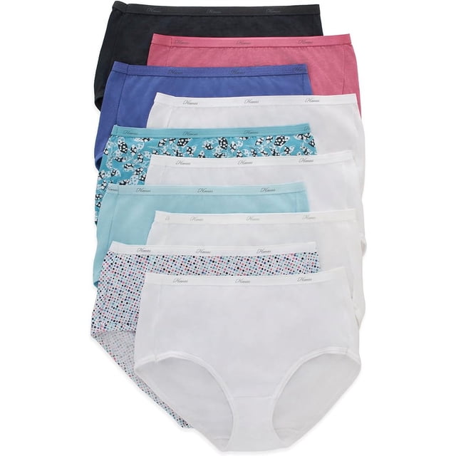 Hanes Womens Cotton Briefs Underwear 10 Pack Brief Assorted 1 6 Us