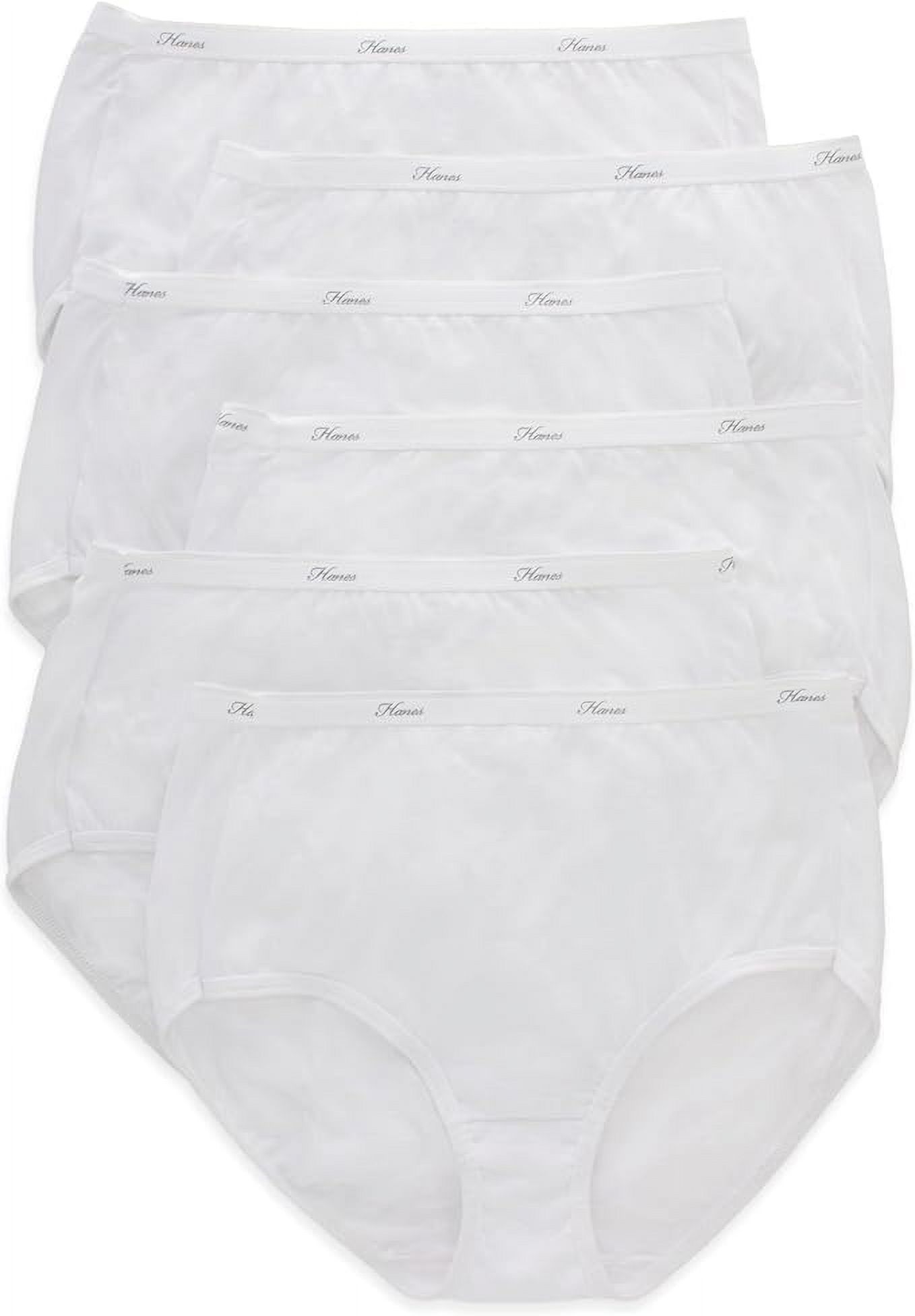Hanes Womens Cotton Briefs Underwear 6 Pack Brief White 7 Us