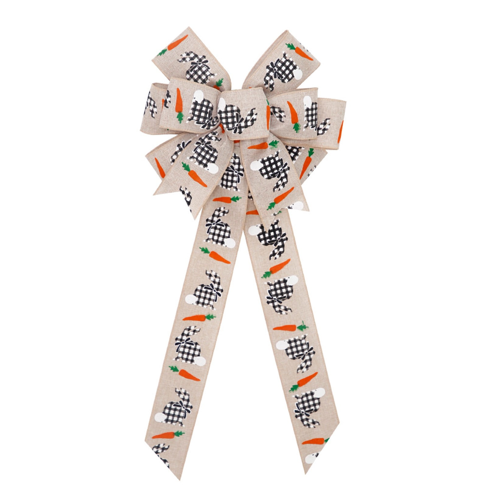 Hanety Easter Decorations,Easter Basket Stuffers,Easter Wreath Bow Carrot Bow For Wreath ...