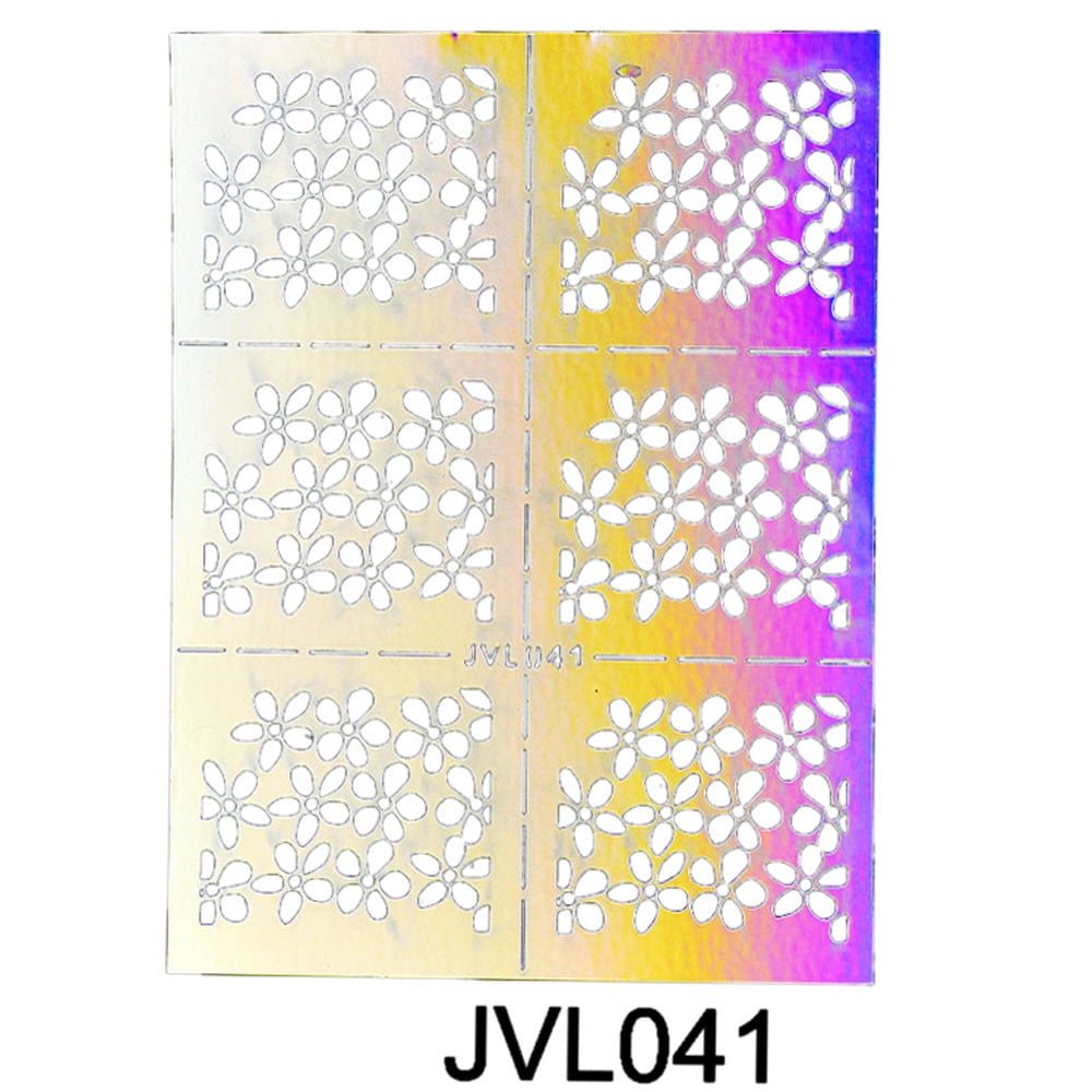 Hanety Gel Nail Stickers Transfer Stickers Design Hollow Manicure Tips ...